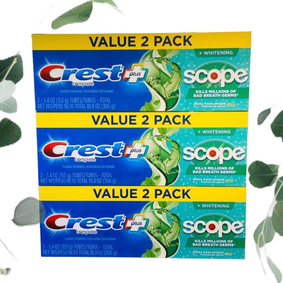 Crest | Other | Pack Of 3 Crest Complete Plus Scope Value 2 Pack Minty ...